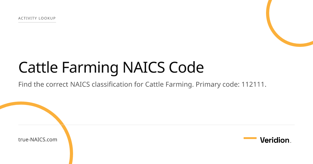 Cattle Farming NAICS Code — 112111 | trueNAICS | trueNAICS