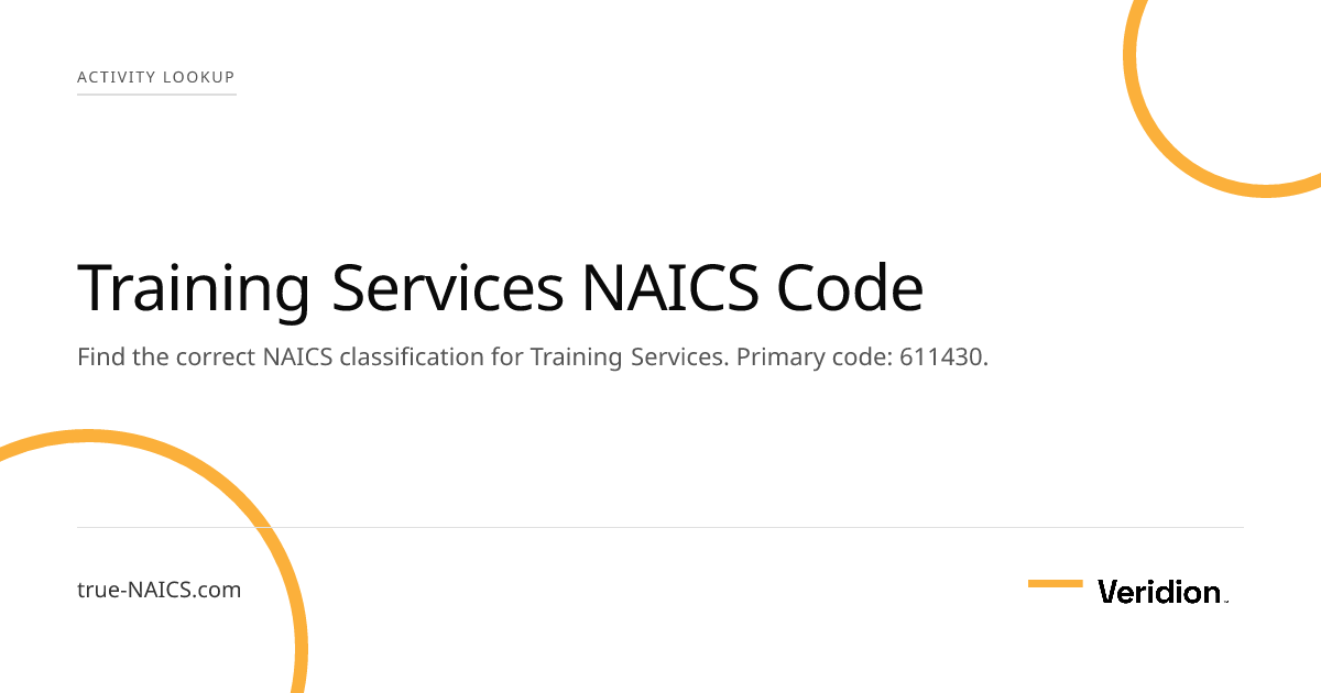 Training Services NAICS Code — 611430 | trueNAICS | trueNAICS