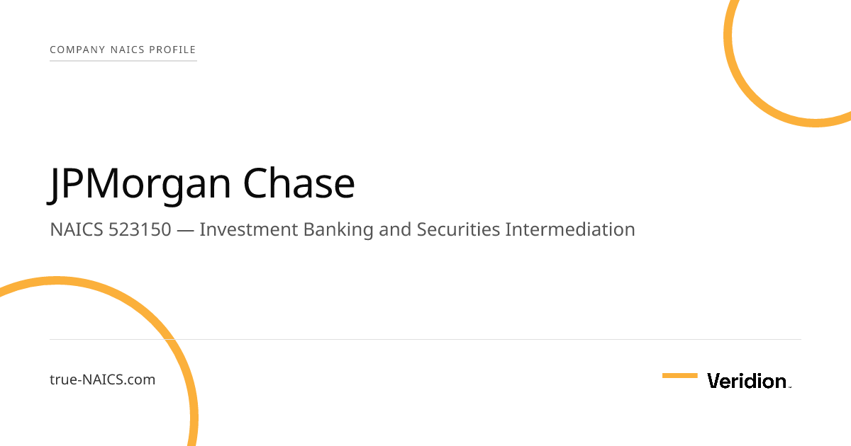 JPMorgan Chase NAICS Code | trueNAICS