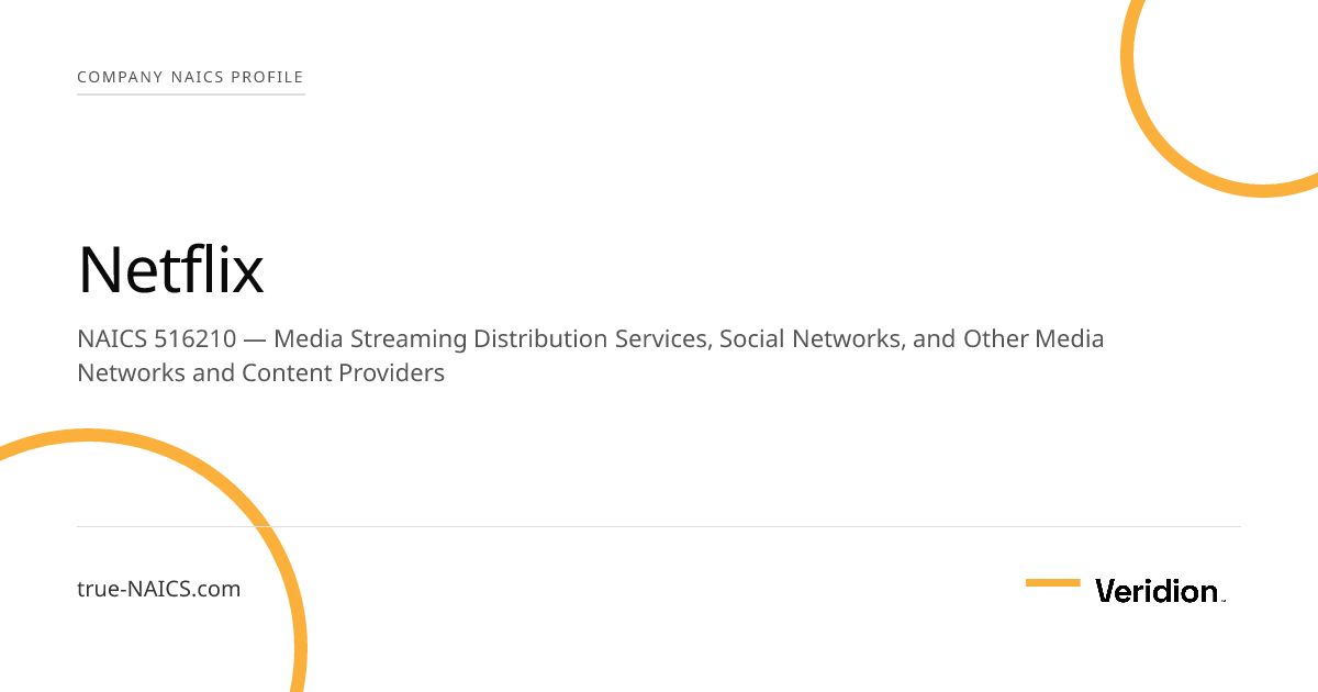 Netflix NAICS Code | trueNAICS